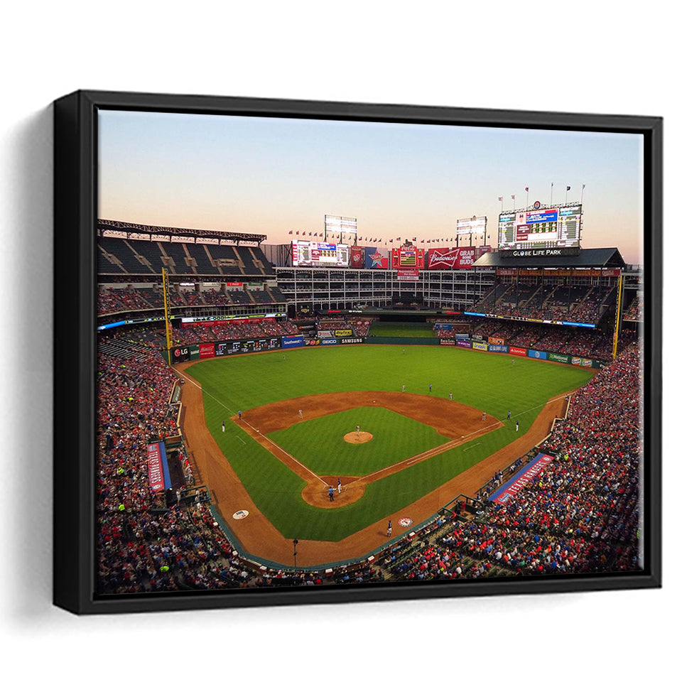 Globe Life Field Stadium Framed Canvas Prints Texas Rangers Wall Art,S ...
