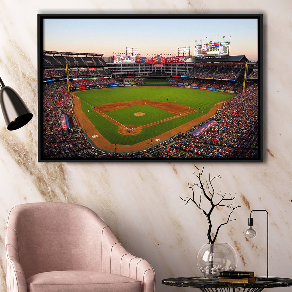 Globe Life Field Stadium Framed Canvas Prints Texas Rangers Wall Art,S ...