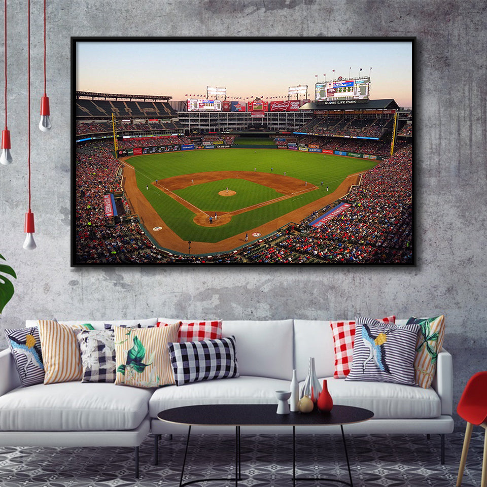 Globe Life Field Stadium Framed Canvas Prints Texas Rangers Wall Art,S ...