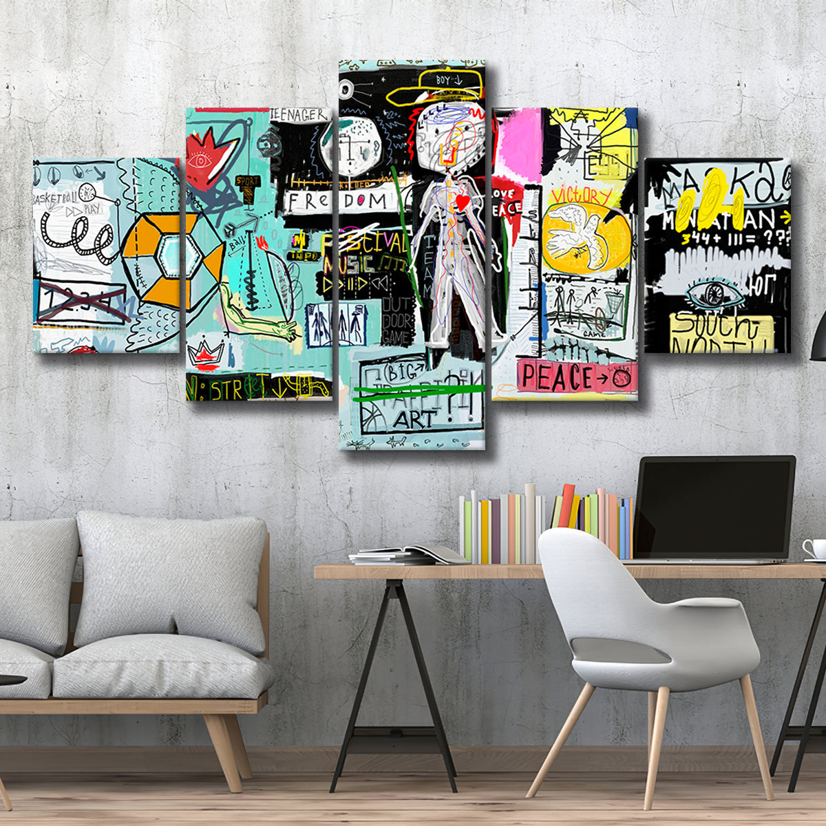 Abstract Graffiti Canvas