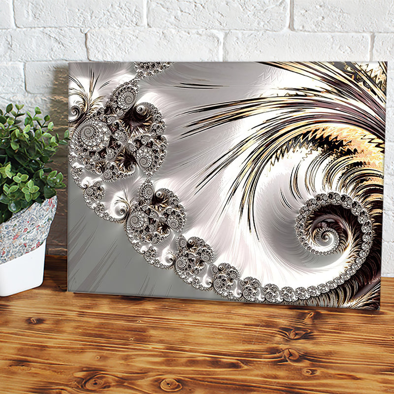 silver abstract canvas