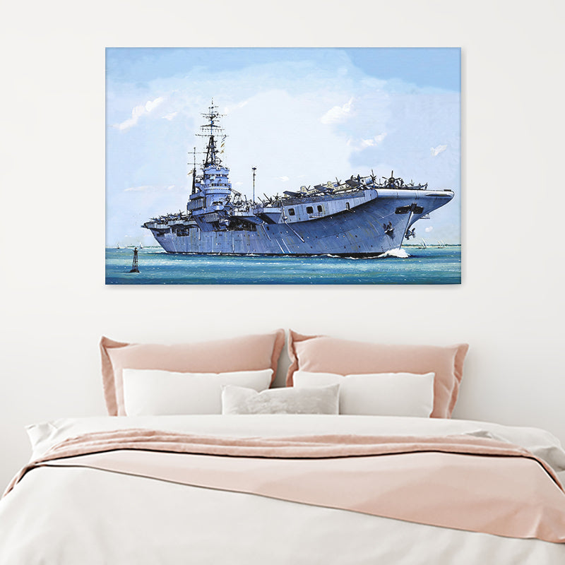 Hms Emperor Converted From A Merchant Ship Into An Aircraft Carrier Du ...