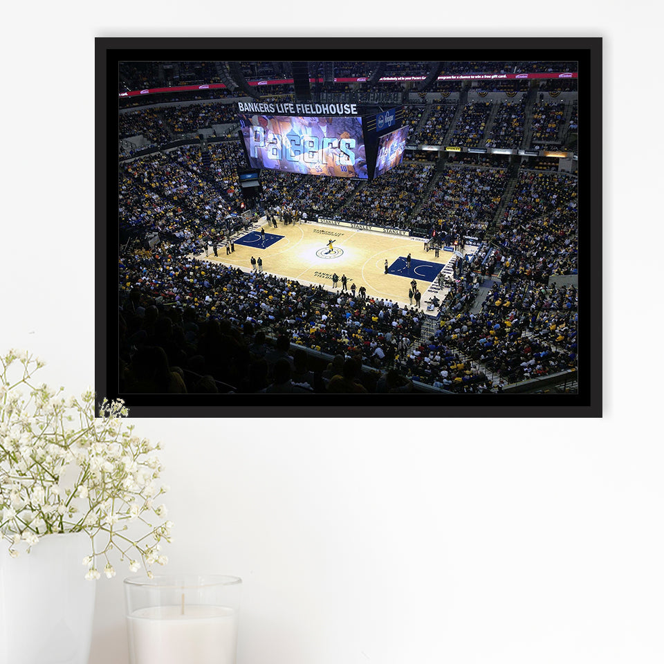 Indiana Pacers Stadium Wall Art Bankers Life Fieldhouse Stadium Framed ...
