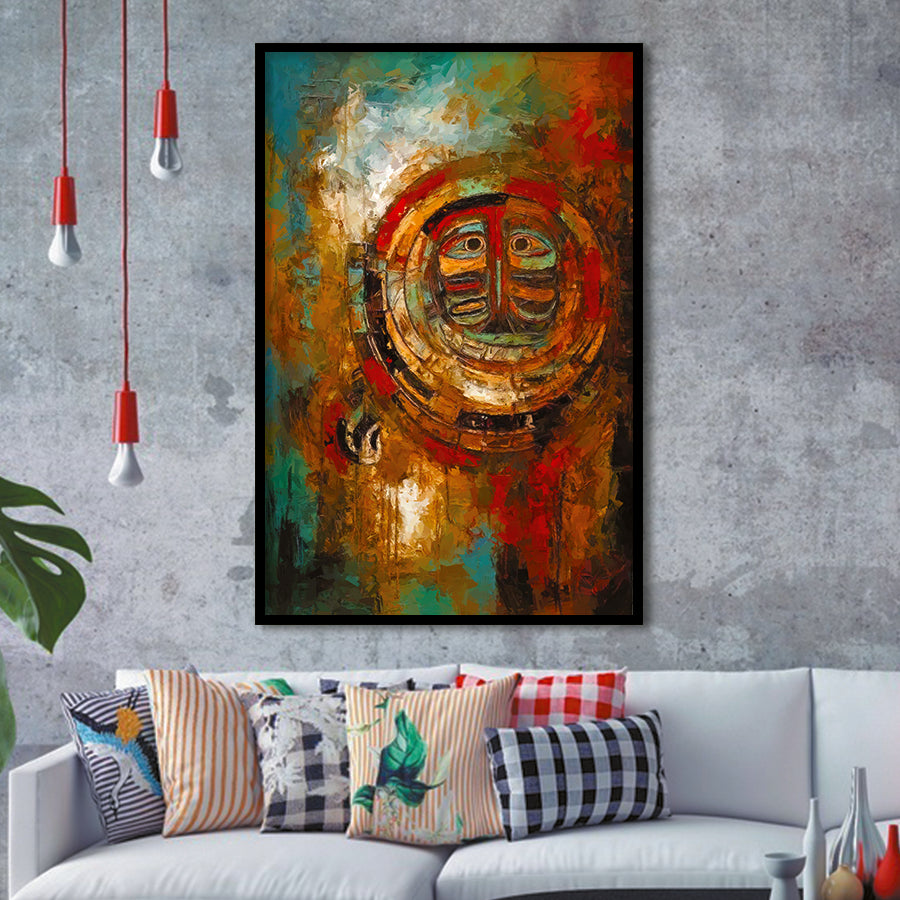 Indigenous Themed Abstract Modern Wall Art Framed Art Prints Wall Deco ...