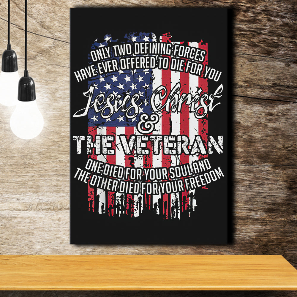 Jesus Christ And The Veteran Canvas Prints Wall Art - Painting Canvas ...