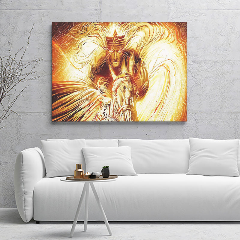 Jesus Fire Revelation Of John Canvas Wall Art - Canvas Prints, Prints ...