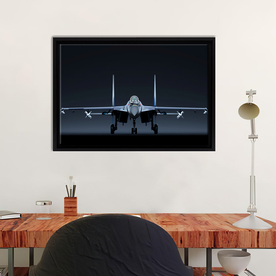 Jet Sukhoi Su35 Framed Canvas Wall Art - Framed Prints, Canvas Prints ...