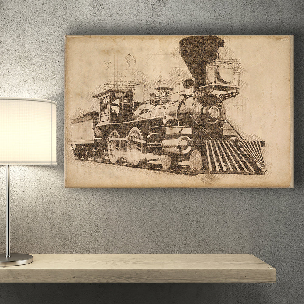 Jupiter Locomotive Vaporjupiter And 119 Old Trains Davinci Style Canva ...
