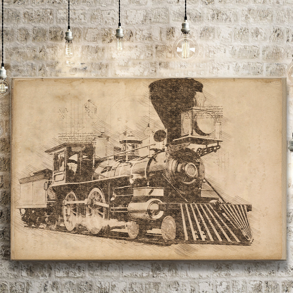 Jupiter Locomotive Vaporjupiter And 119 Old Trains Davinci Style Canva ...