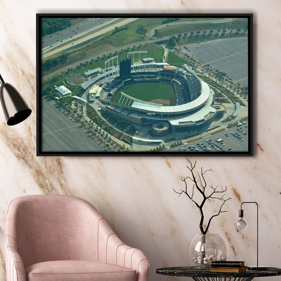 Kauffman Stadium Framed Canvas Prints Kansas City Royals Wall Art,Spor ...