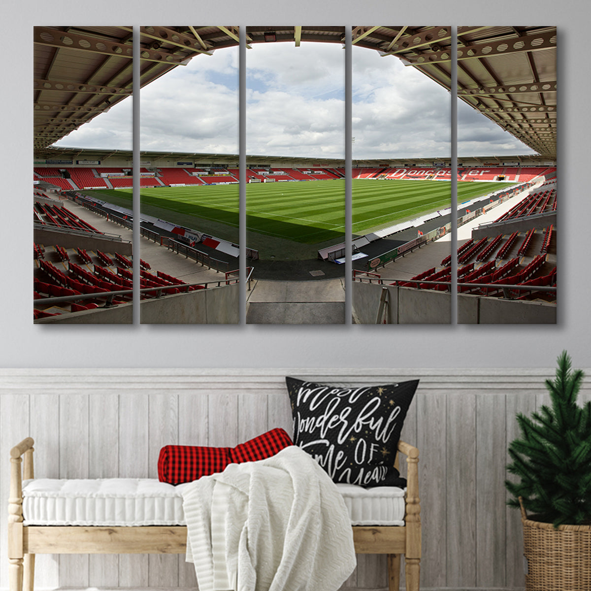 Keepmoat Stadium, Stadium Canvas, Sport Art, Gift for him, Multi Panel ...