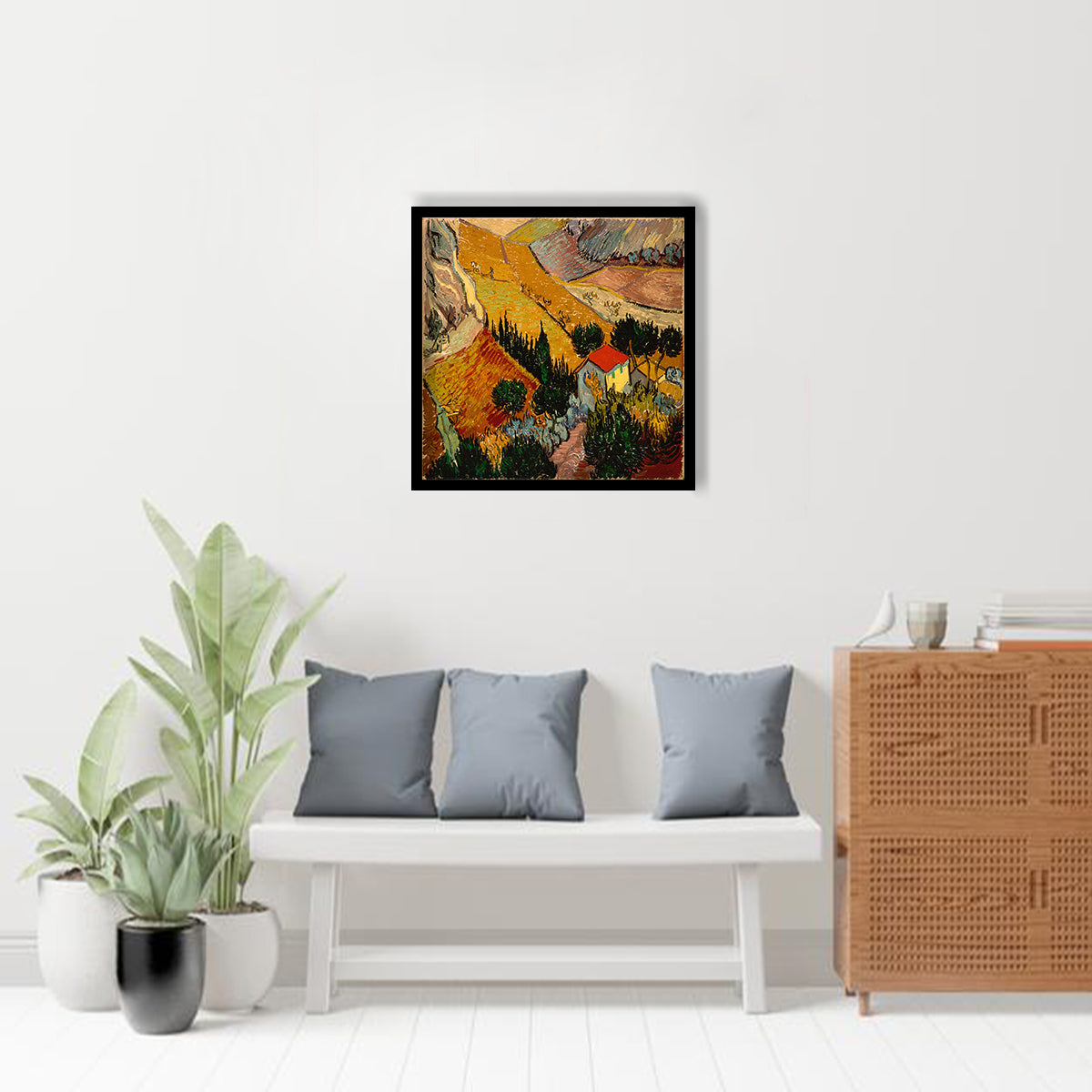 Landscape With House And Ploughman By Vincent Van Gogh - Art Print, Fr ...