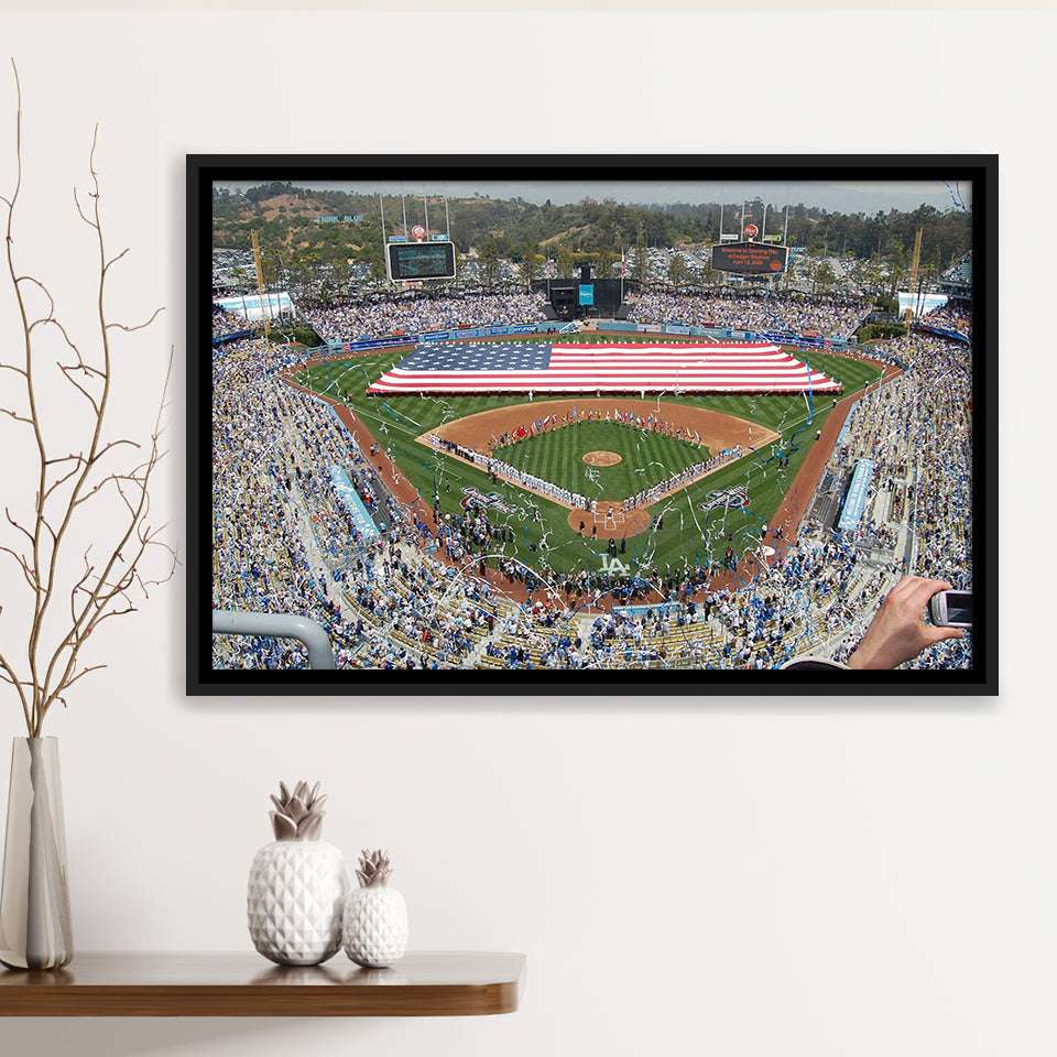 Los Angeles Dodgers Stadium Wall Art Dodger Stadium Framed Canvas ...