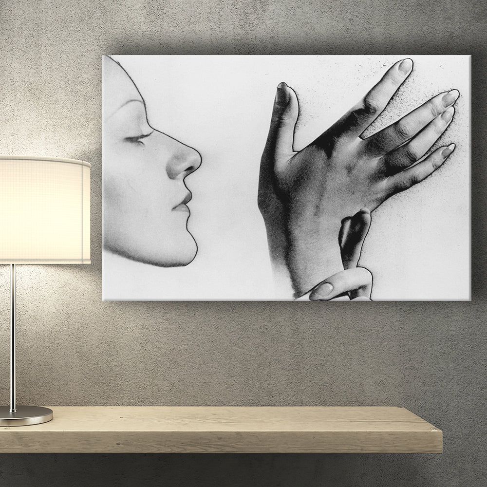 Man Ray Black And White Print, Solarised Woman Canvas Prints Wall Art ...
