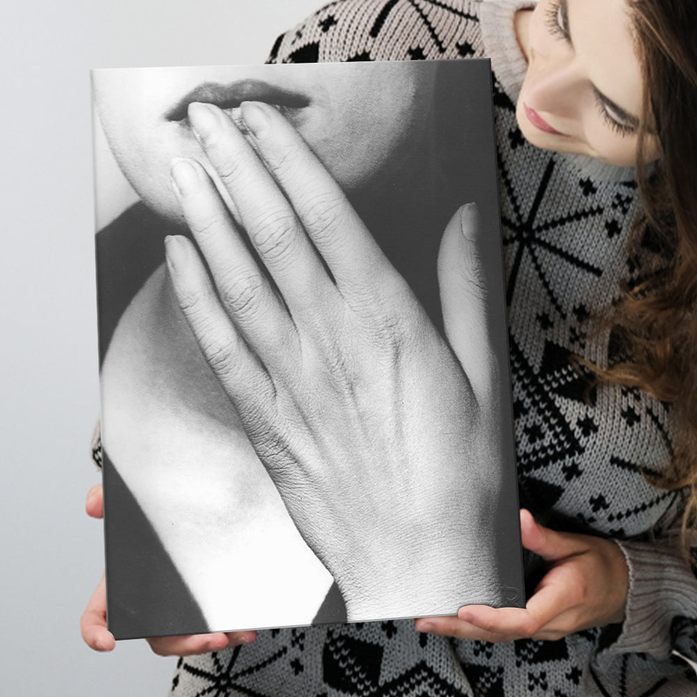 Man Ray Hands On Lips Black And White Print, Surrealist Photography Ca ...