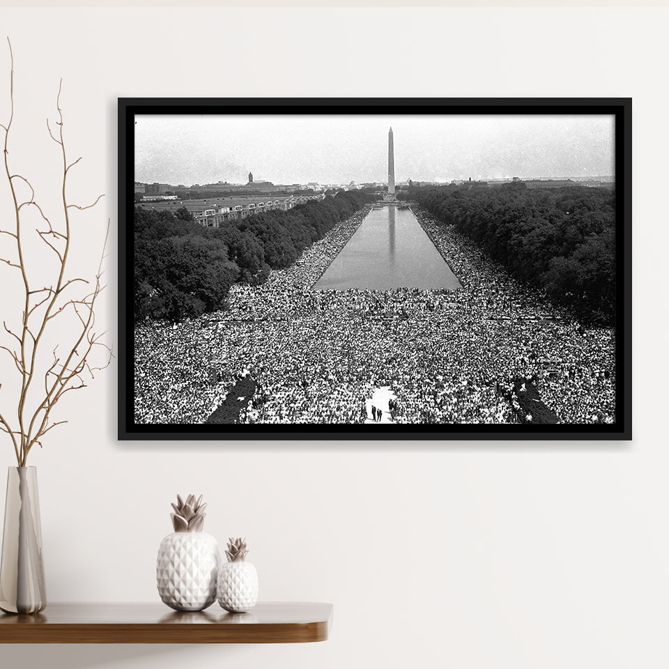 March On Washington Black And White Print, Civil Rights Movement Frame ...