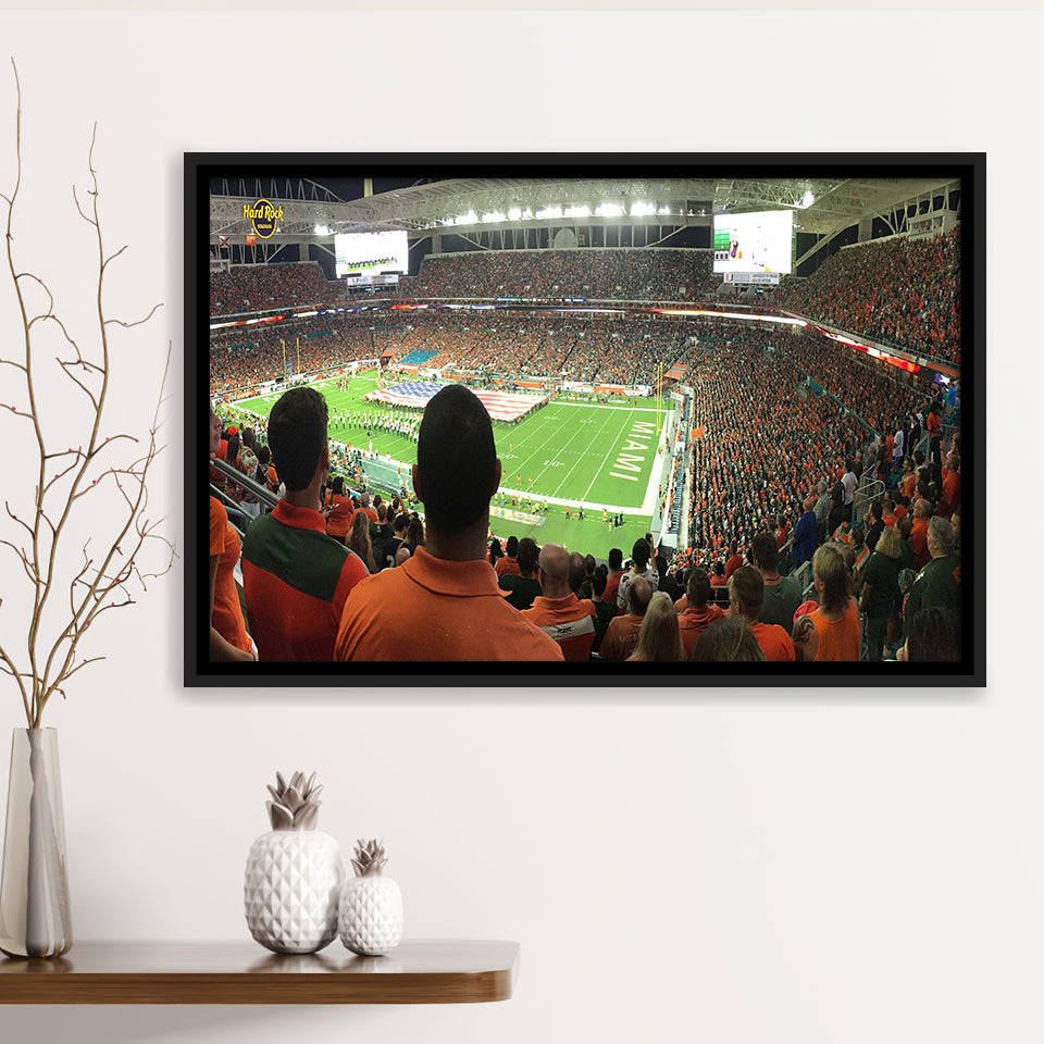 Miami Dolphins Stadium Framed Canvas Prints Hard Rock Stadium Wall Art ...