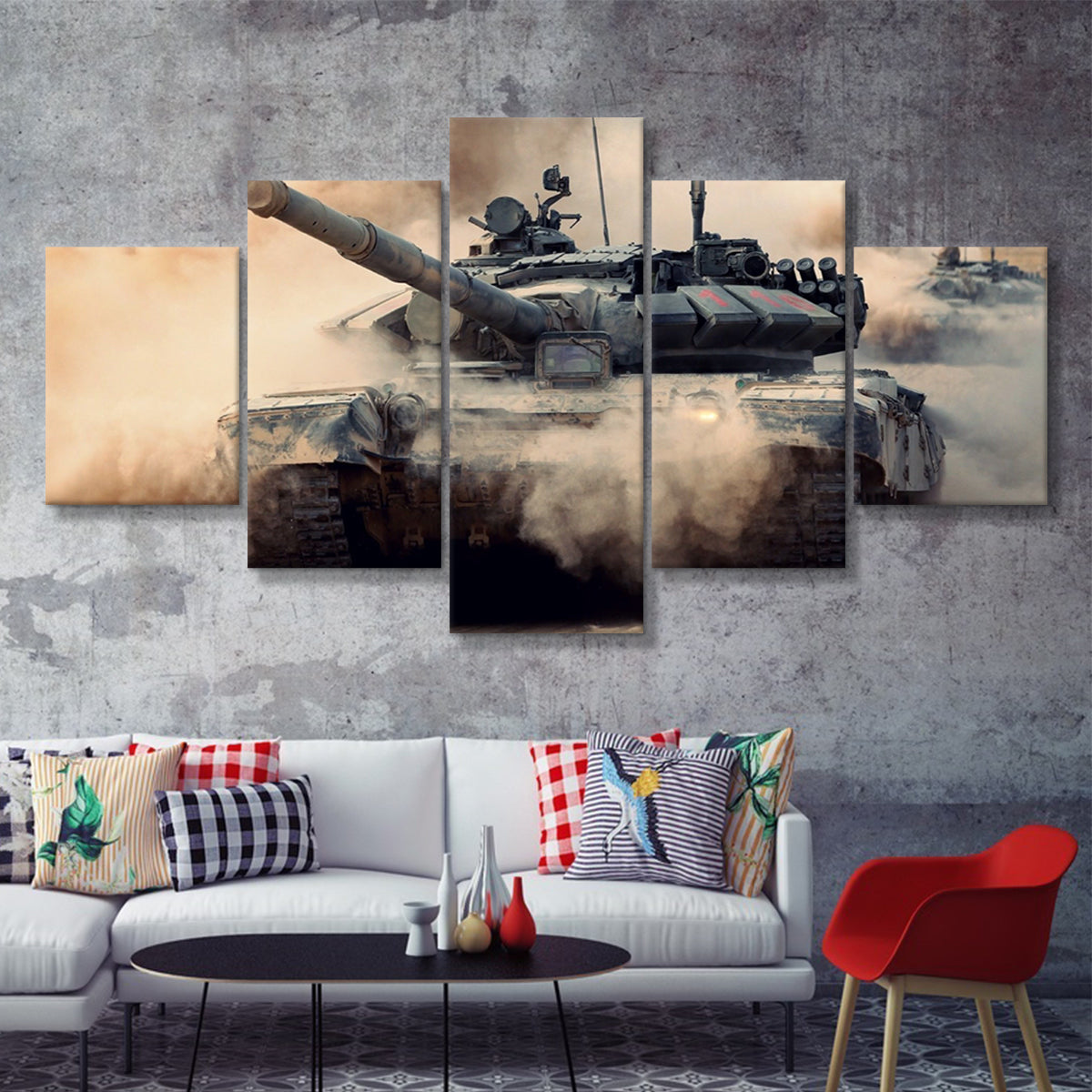 Military Tanks 5 Pieces Canvas Prints Wall Art - Painting Canvas, Mult ...