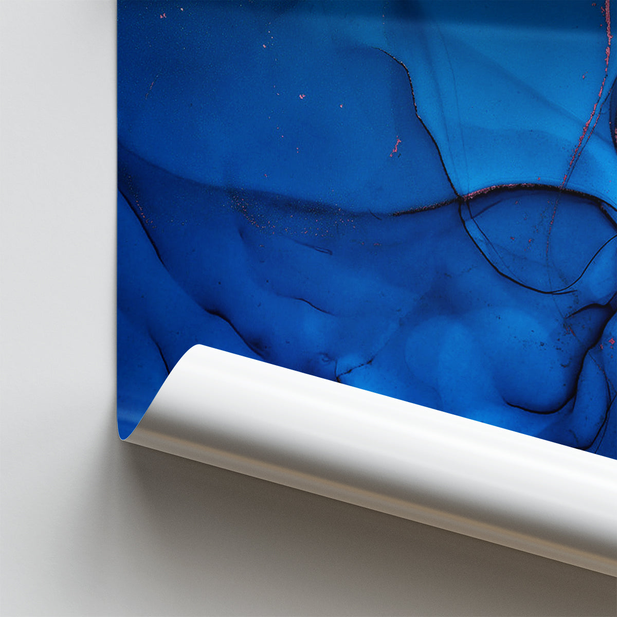 Navy Blue Marble Poster Prints Wall Art Decor, Unframe, Poster Art ...