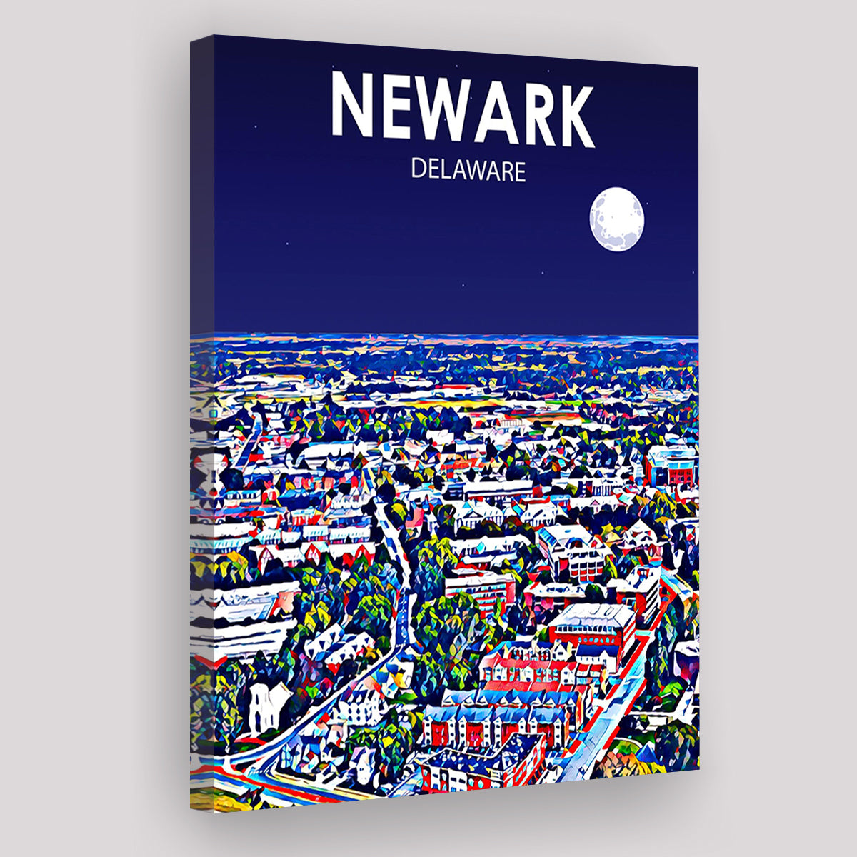 Newark Art V1 ,City Art Print, Large Canvas, Canvas Print Wall Art Hom ...