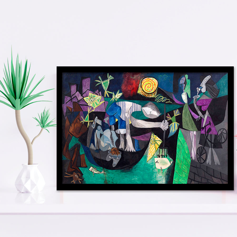 Night Fishing At Antibes, Pablo Picasso Wall Art Framed Art Prints, Wa ...