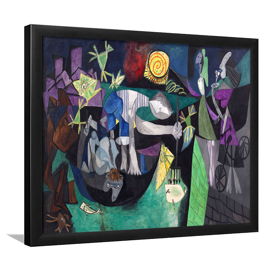 Night Fishing At Antibes, Pablo Picasso Wall Art Framed Art Prints, Wa ...