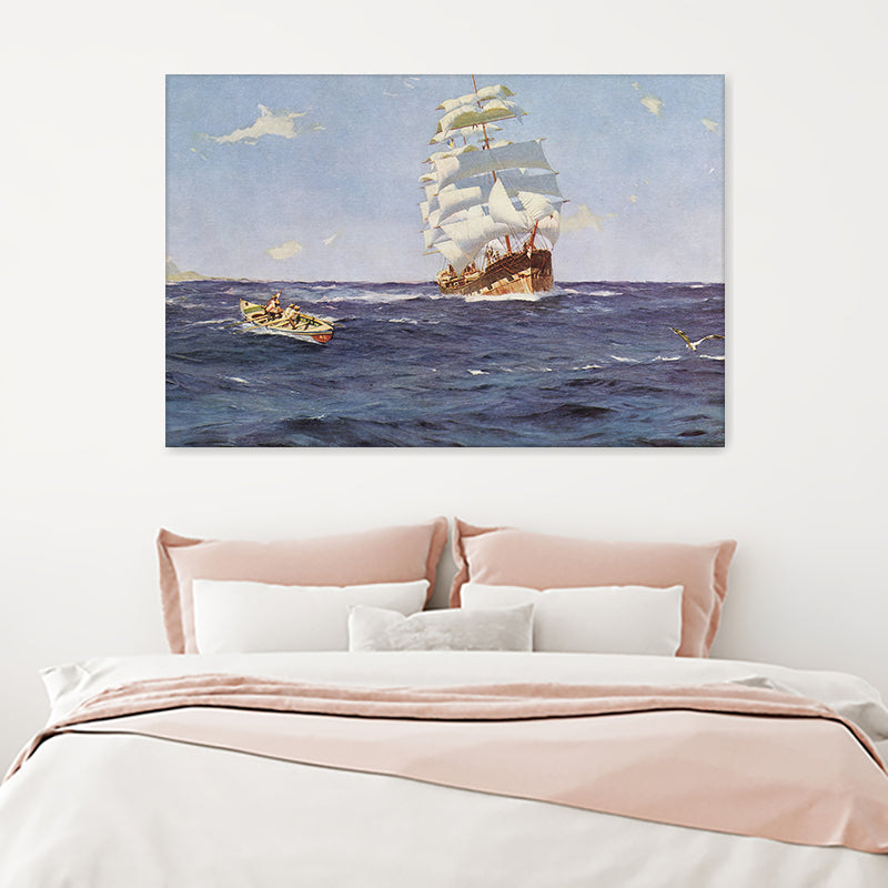 Off Valparaiso By Thomas Jaques Somerscales 1934 Canvas Wall Art - Can ...