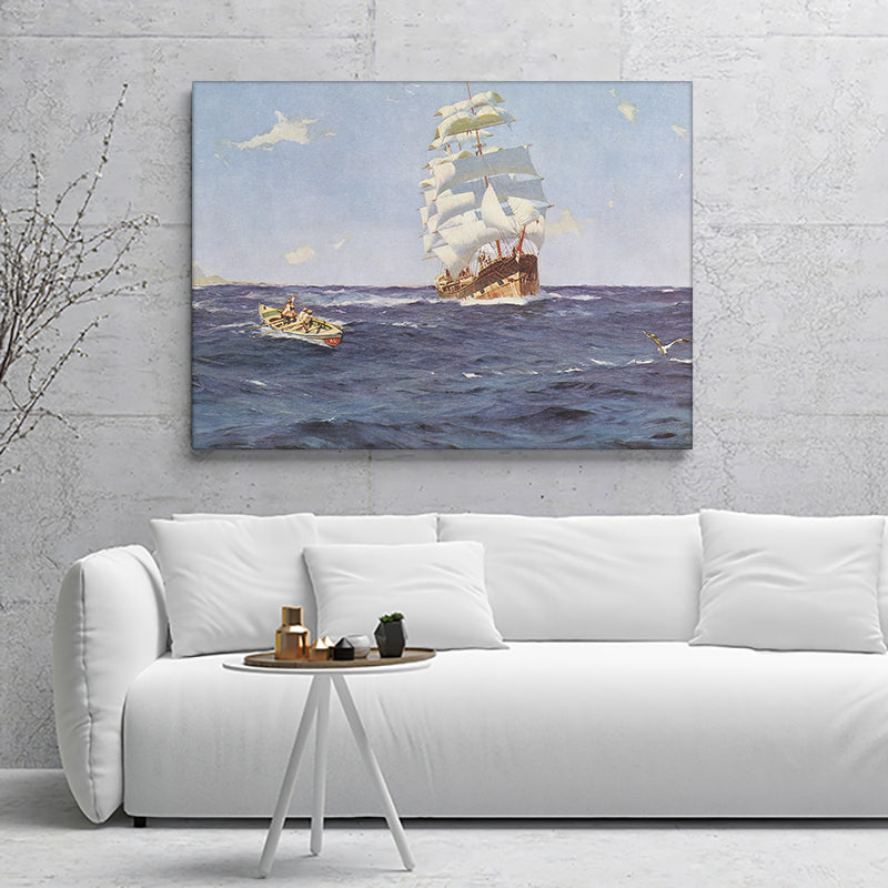 Off Valparaiso By Thomas Jaques Somerscales 1934 Canvas Wall Art - Can ...