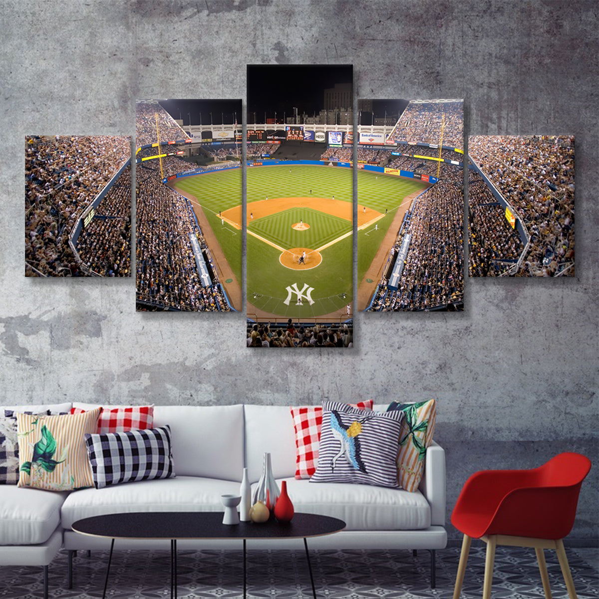 Old Mlb Baseball Stadiums 5 Pieces Canvas Prints Wall Art - Painting C ...
