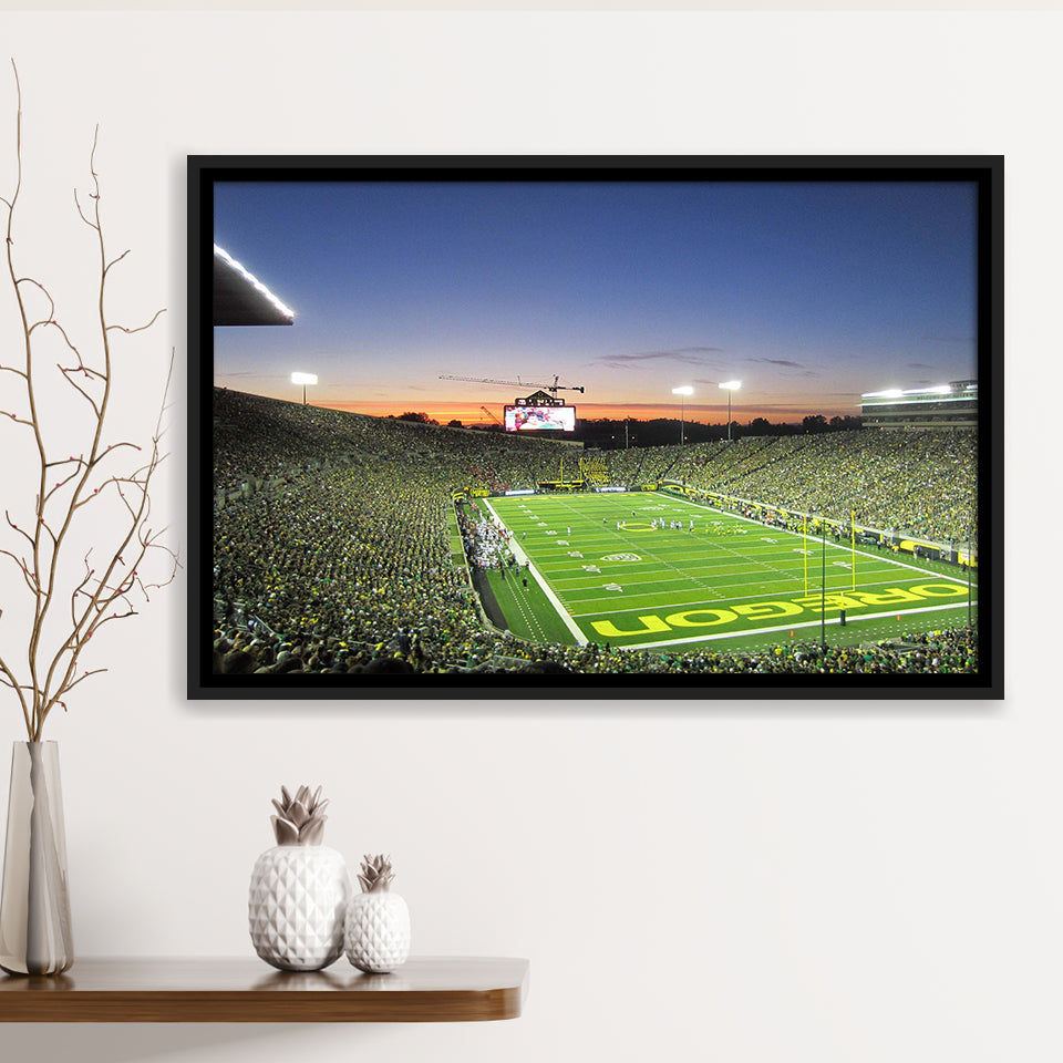 Oregon Ducks Stadium Framed Canvas Prints Autzen Stadium Wall Art Amer ...