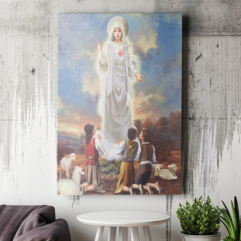Our Lady Of Fatima Print Spiritual Gift Religious Art Lady Fatima Canv ...