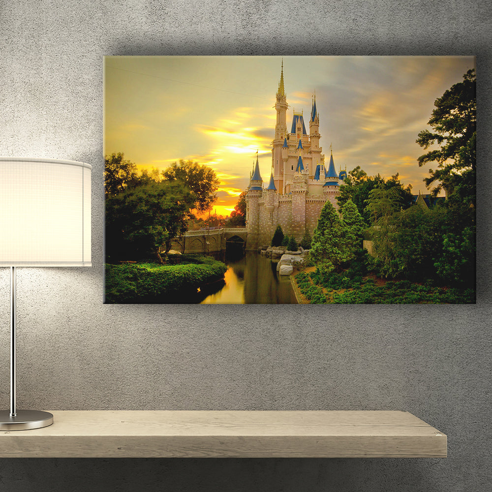 Princess Castle Wall Art Canvas Prints Wall Art Decor - Painting Canva ...