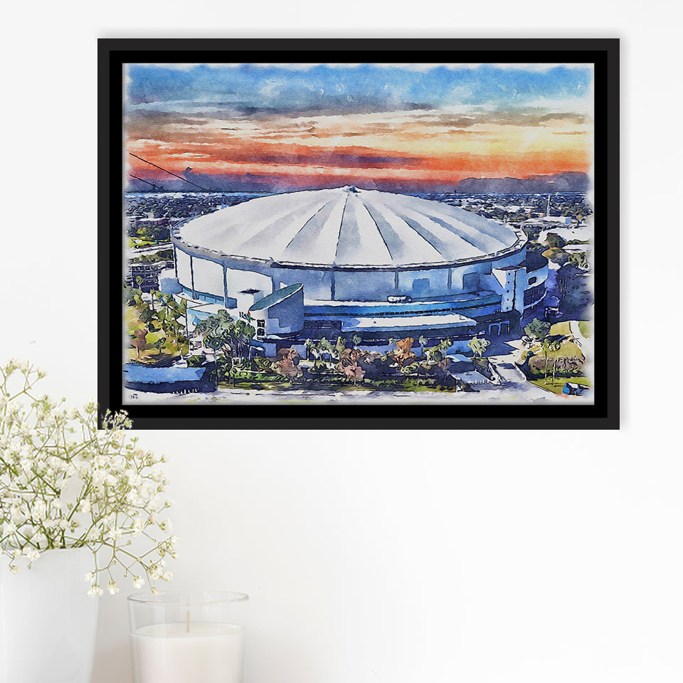 Rays Baseball Stadium Tropicana Field Watercolor, Sport Art Prints Fan ...