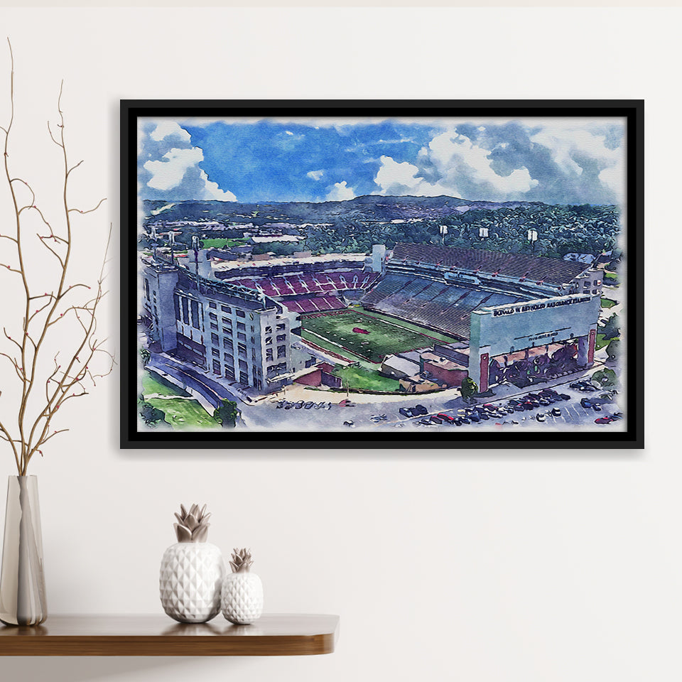 Razorback Stadium Arkansas Stadium Watercolor, Sport Art Prints Fan Gi ...