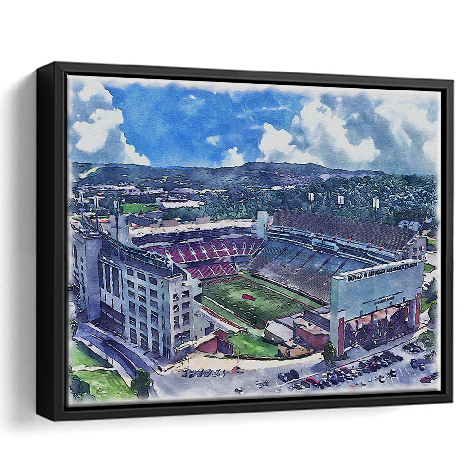 Razorback Stadium Arkansas Stadium Watercolor, Sport Art Prints Fan Gi ...