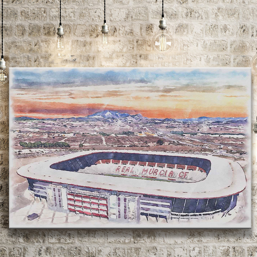 Real Murcia Estadio Nueva Condomina Stadium Watercolor, Sport Art Prin ...