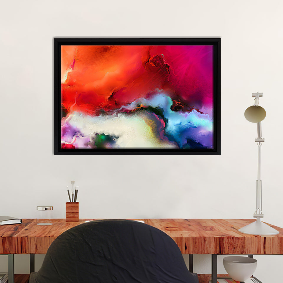 Red Abstract Canvas Wall Art - Framed Art, Prints For Sale, Painting F ...