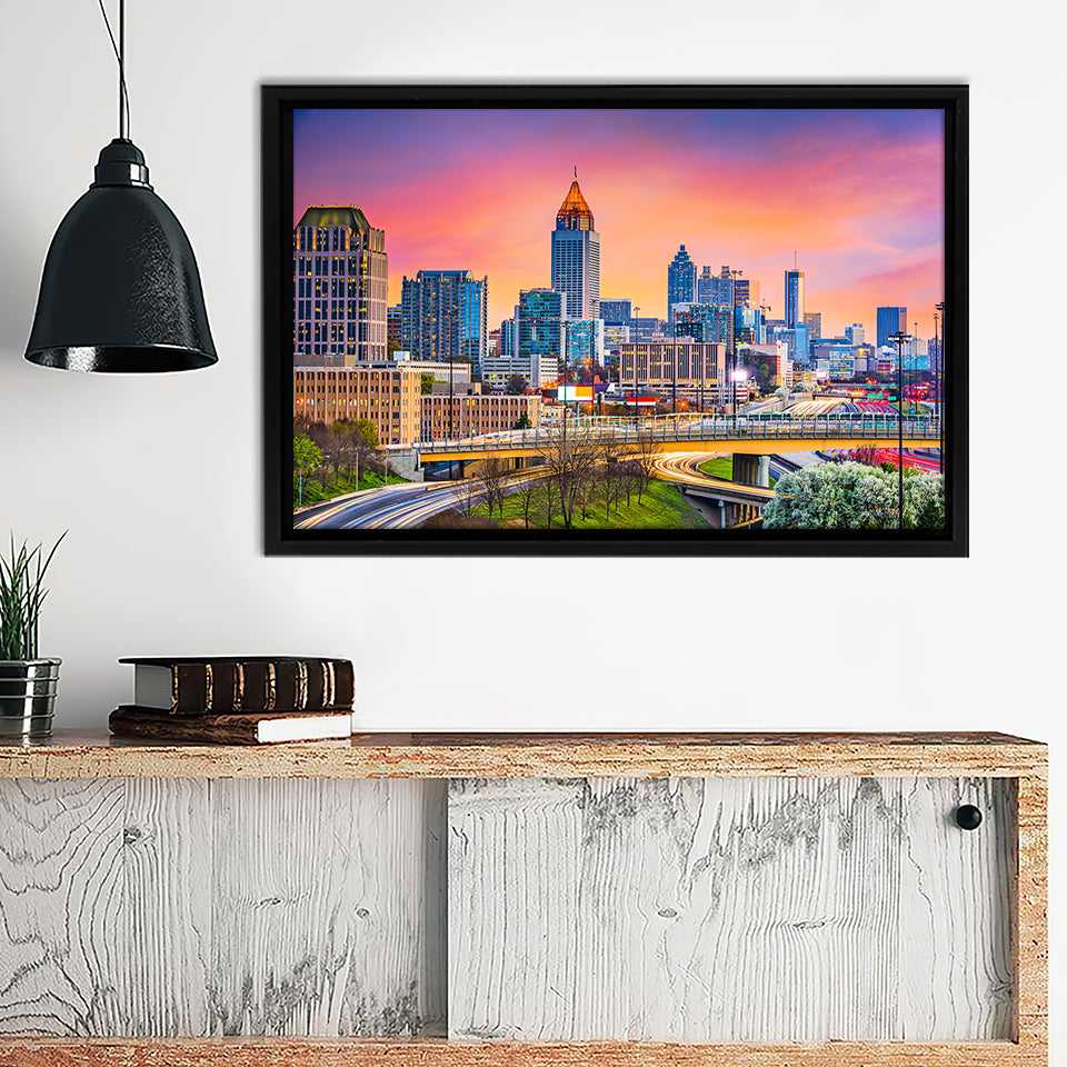 Skyline Of Atlanta Canvas Wall Art - Painting Canvas, Canvas Prints, P ...