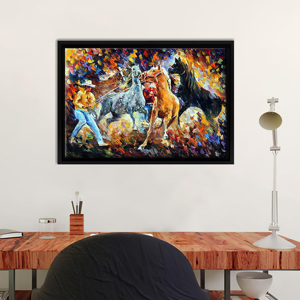 Subdual And Horse Canvas Wall Art - Canvas Print, Framed Canvas, Paint ...