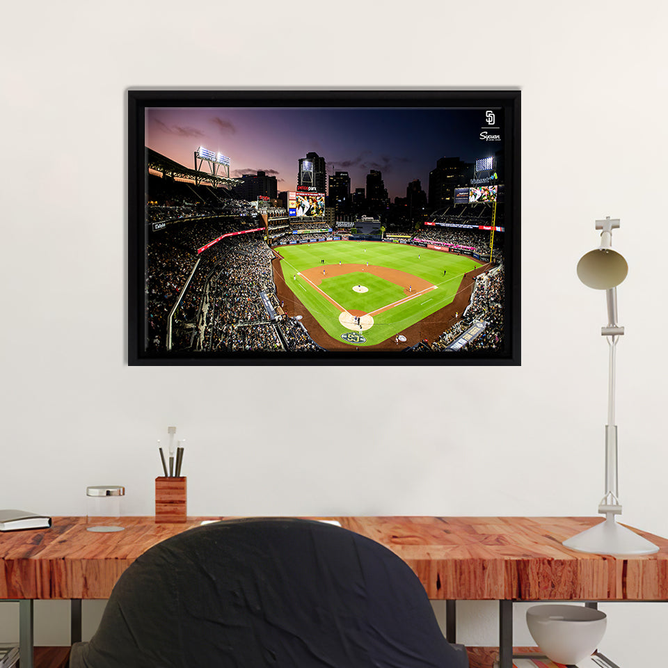 San Diego Padres Stadium Baseball Framed Canvas Prints Wall Art - Pain ...