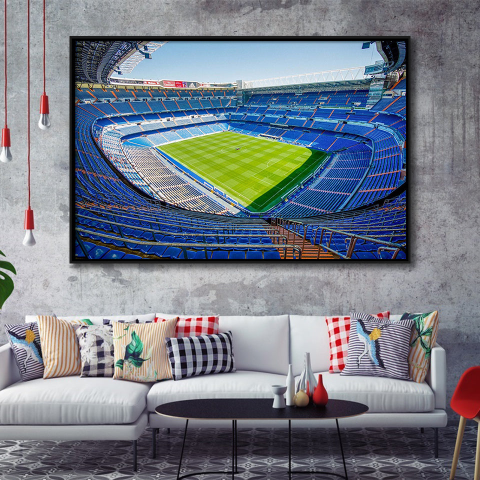 Santiago Bernabeu Stadium Framed Canvas Prints Wall Art Real Madrid,Sp ...