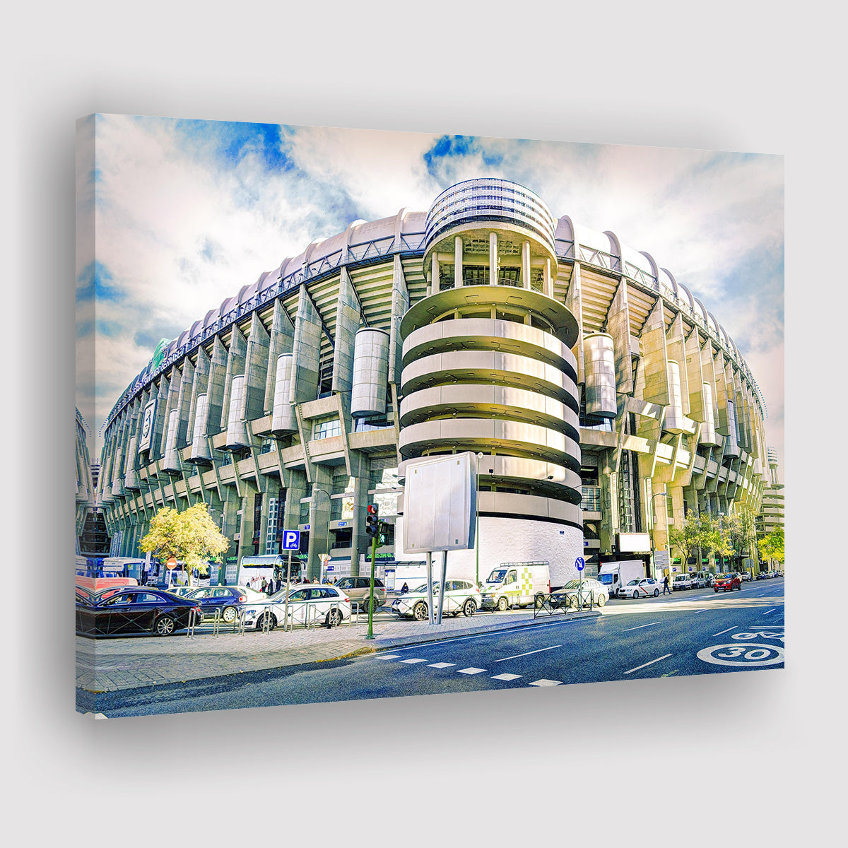 Santiago Bernabeu Stadium, Stadium Canvas, Sport Art, Gift for him, Fa ...