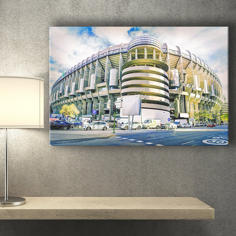 Santiago Bernabeu Stadium, Stadium Canvas, Sport Art, Gift for him, Fa ...