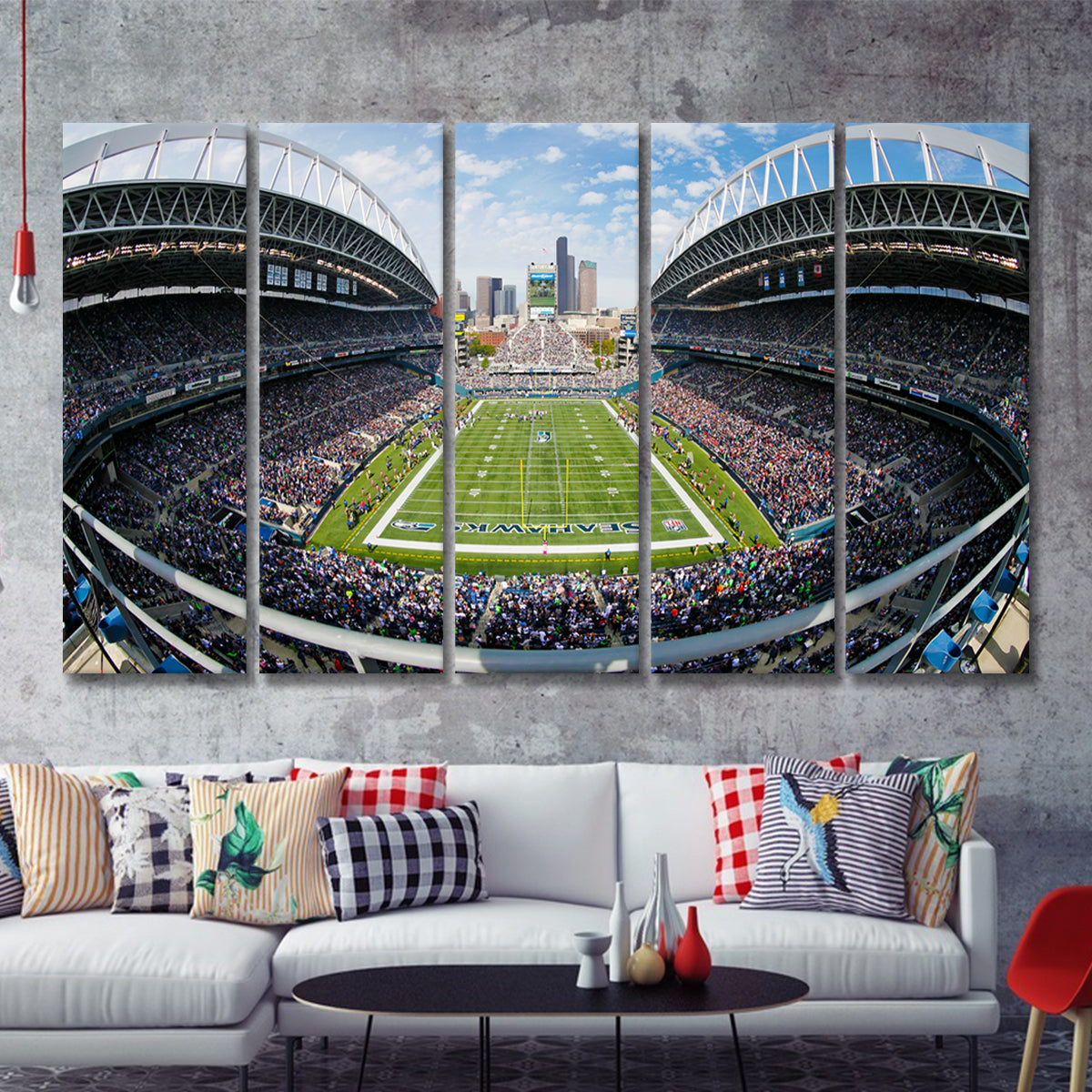 Seahawks Ballpark Stadiums 5 Pieces Canvas Prints Wall Art Decor - Pai ...