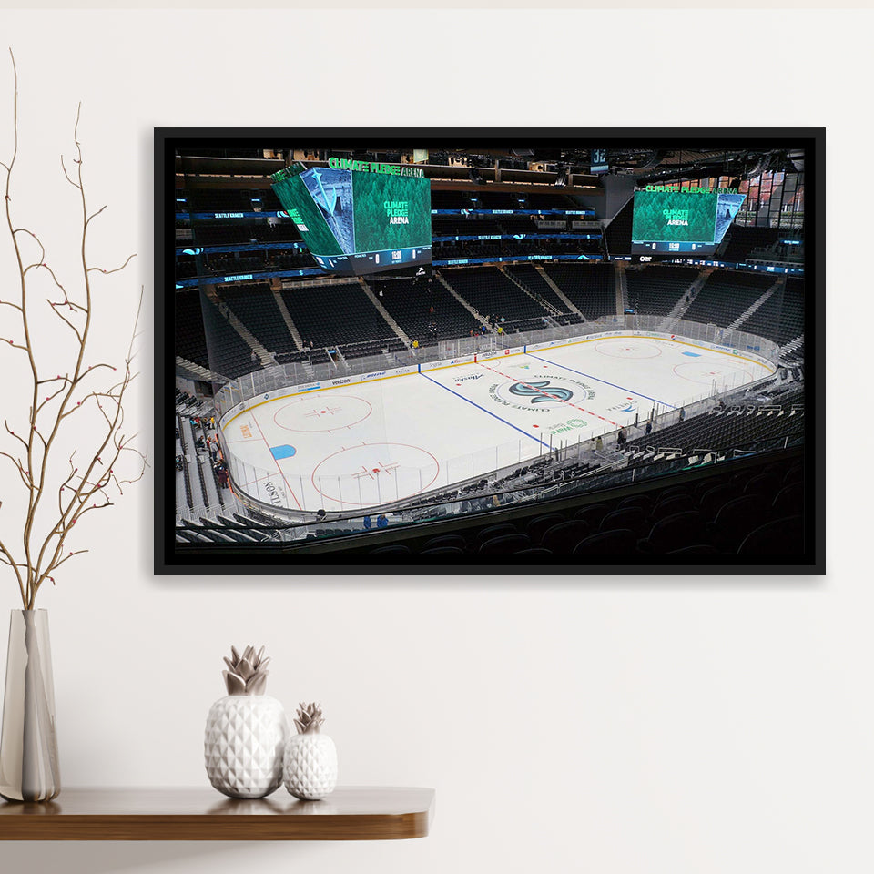 Seattle Kraken Wall Art Climate Pledge Arena Stadium Framed Canvas Pri ...