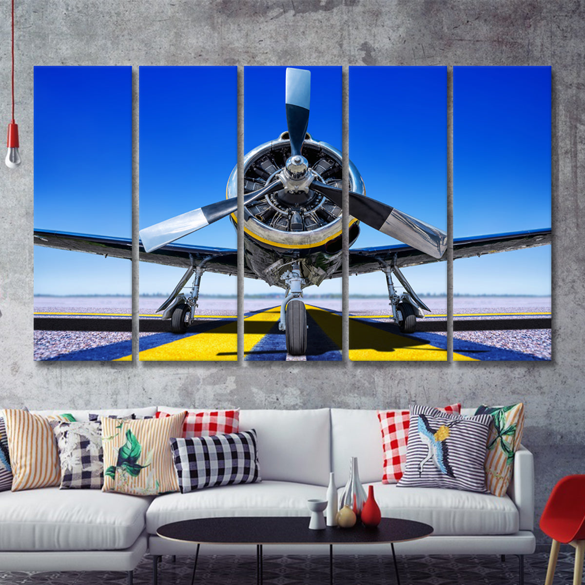 Sports Plane Hi Res 5 Piece B Canvas Prints Wall Art Decor - Painting ...