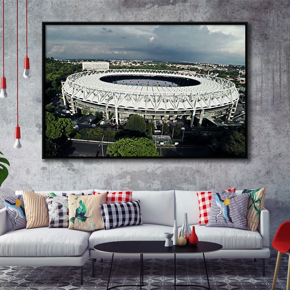 Stadio Olimpico, Stadium Canvas, Sport Art, Gift for him, Framed Canva ...
