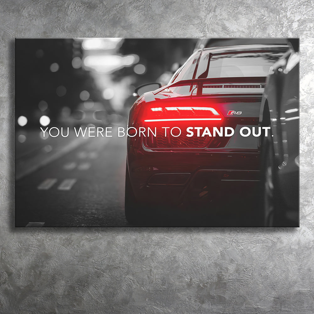 Stand Out Supercar Quote Inspirational Motivation Art Canvas Prints Wa ...