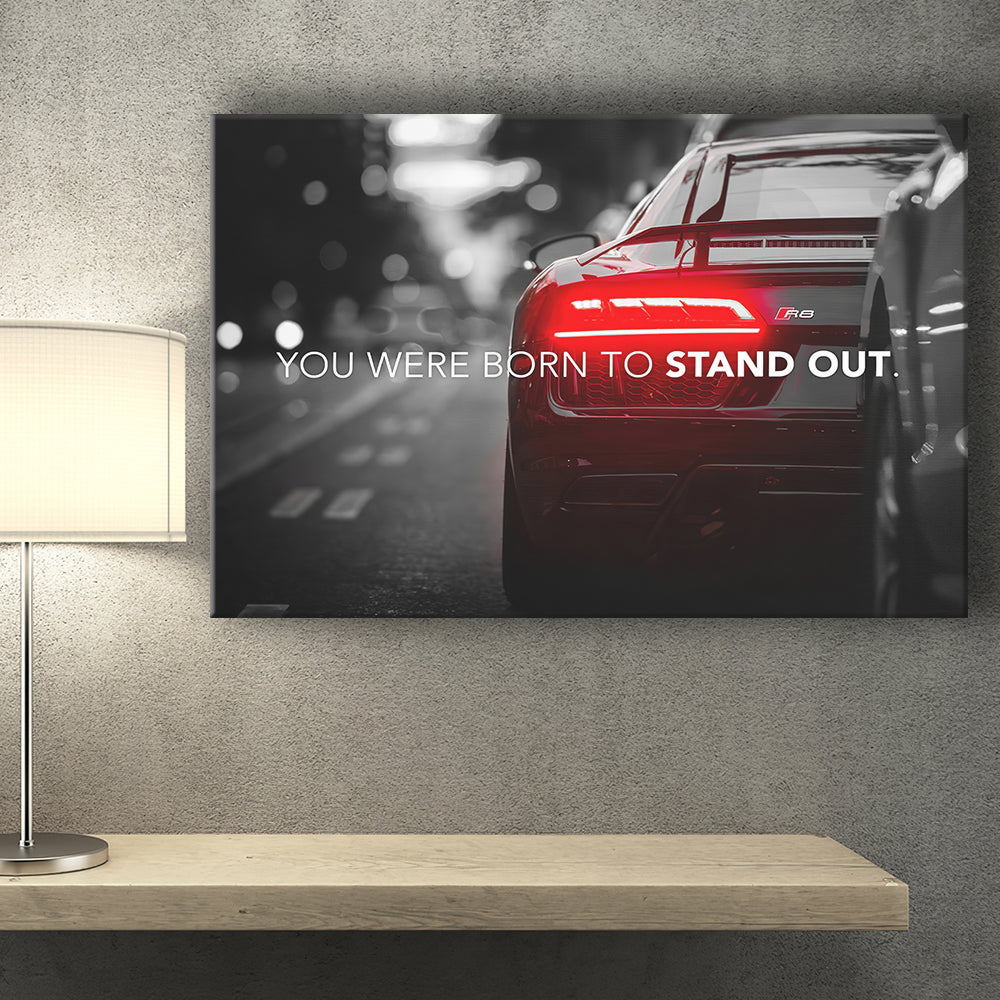 Stand Out Supercar Quote Inspirational Motivation Art Canvas Prints Wa ...