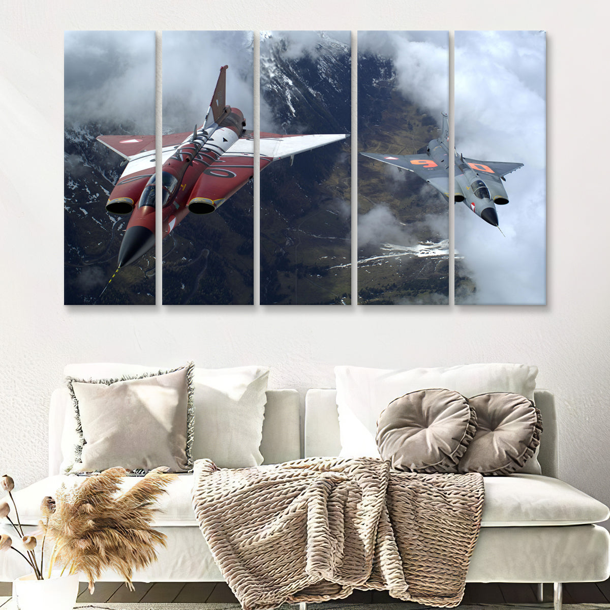 Sukhoi Su 27 Flanker Fighter Aircraft 5 Piece B Canvas Prints Wall Art ...